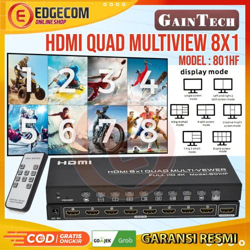 Jual HDMI 4K 8x1 Quad Multiview Quad Viewer 8 in to 1 out GAINTECH ...