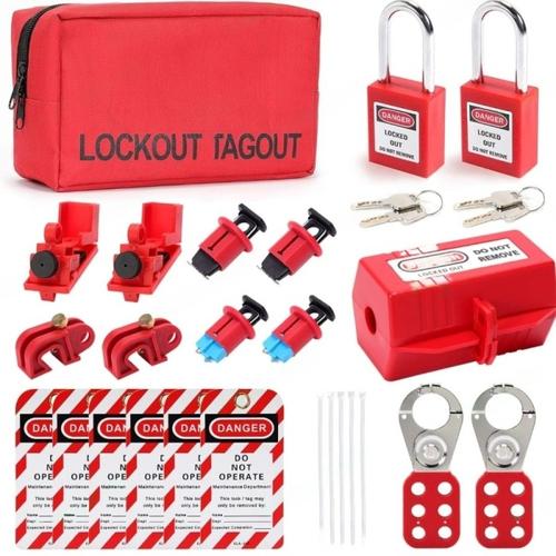 Jual Lock Out Tag out Kit set Electrical Equipment LOTO Padlock Safety ...