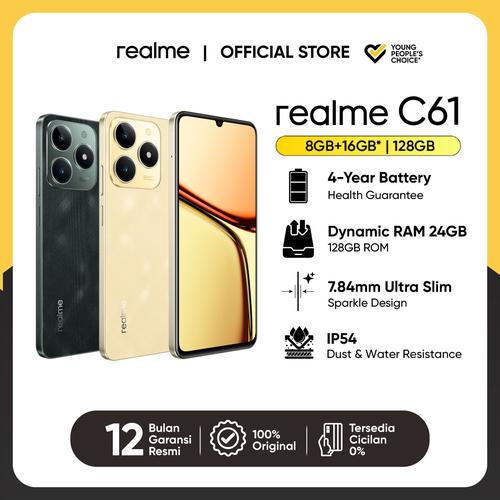 Promo Official realme C61 8+128 (50MP AI Camera | 90Hz Eye Comfort Display | 7.84mm Ultra Slim ...