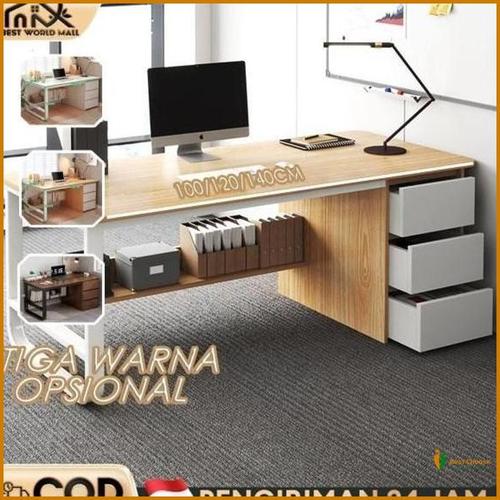 Jual 【3 Laci】Meja Kantor Meja Komputer Meja Kerja Meja Kerja Minimalis ...