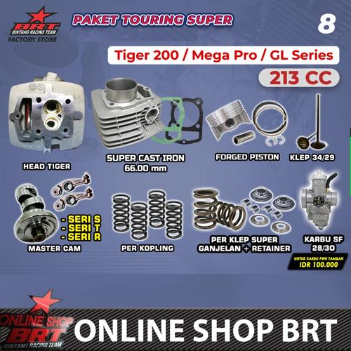 Jual PAKET TOURING SUPER 08 09 10 CAST IRON BRT TIGER GL SERIES MEGAPRO ...