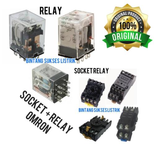 Promo ORIGINAL OMRON Relay MY4 + Socket PYFZ-14 Relai + Soket 14 PIN ...