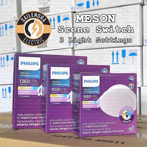 Promo Lampu Plafon 3 warna PHILIPS Meson Scene Switch SSW LED Downlight ...