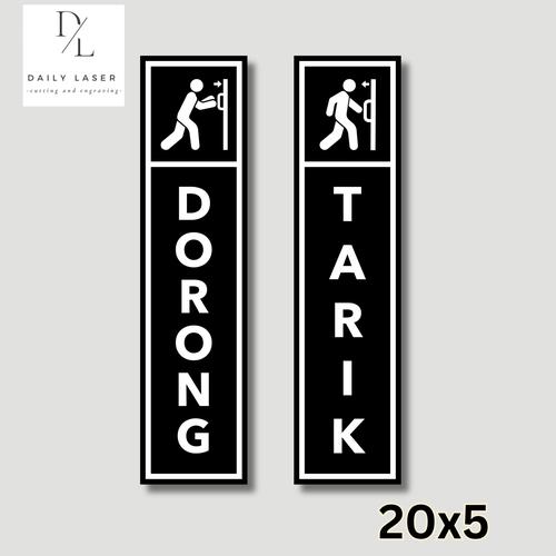 Jual SIGNAGE PUSH PULL DORONG TARIK PINTU 20 x 5 CM SIGNBOARD COSTUM ...