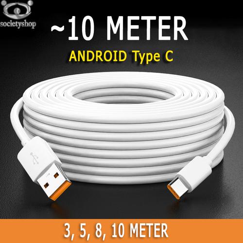 Jual Kabel Hp Universal 3 5 8 10 Meter Charger USB C Cable Cas Tipsi ...