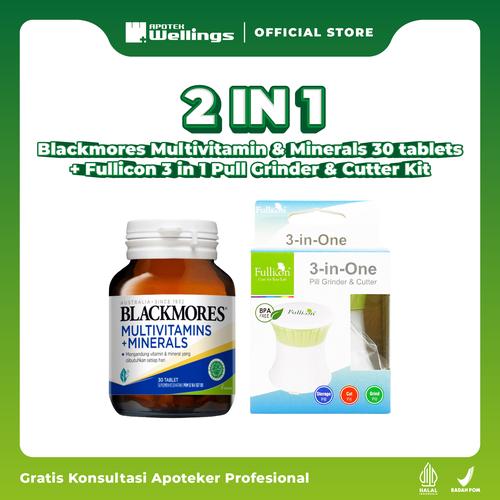 Promo [2 IN 1] Blackmores Multivitamin Mineral Suplemen Daya Tahan Tubuh 30 tablet dan Fullicon ...