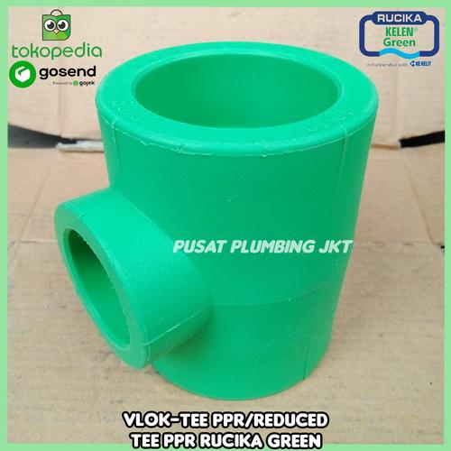 Jual Tee ppr/ Reducer Tee ppr 1" inch x 1/2" inch Rucika kelen green ...