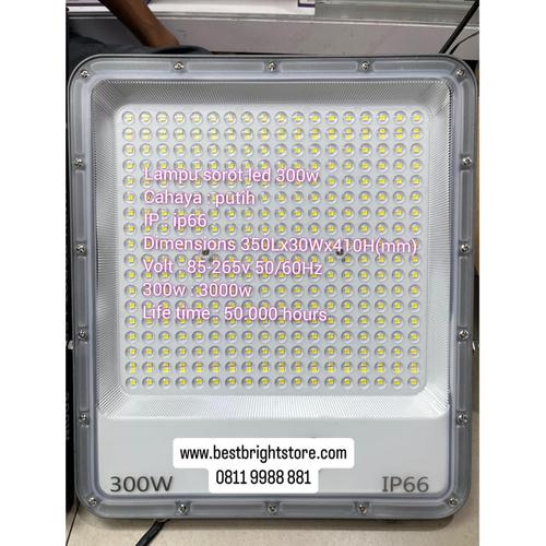 Jual LAMPU SOROT TEMBAK LED 300 WATT KAP TIPIS FLOOD LIGHT 300W OUTDOOR - LAMPU LED SOROT ...