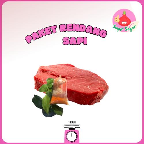 Jual Daging Sapi Segar Daging Rendang Plus Bumbu Rendang Giling 1Paket ...