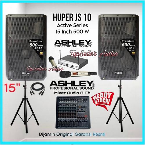 Jual Paket Top Sound System Speaker Huper Js10 Mixer Ashley 8 Channel 2 ...