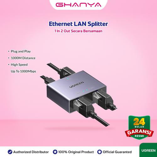 Jual UGREEN Ethernet Adapter LAN RJ45 1 to 2 1000Mbps With USB C Power ...