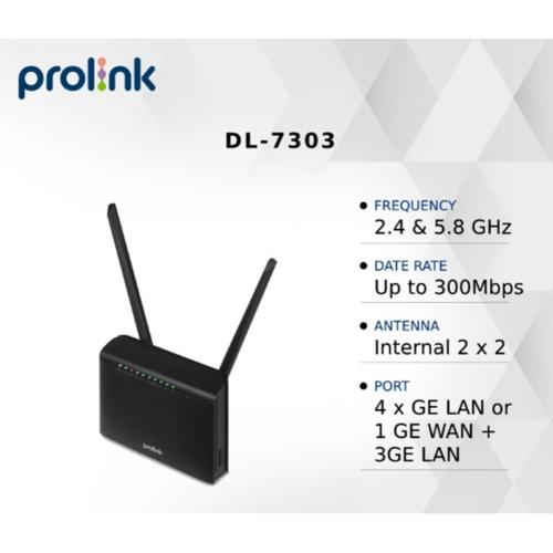 Jual PROLINK DL-7303 Smart 4G LTE Fixed Wi-Fi Router - Kota Surabaya ...