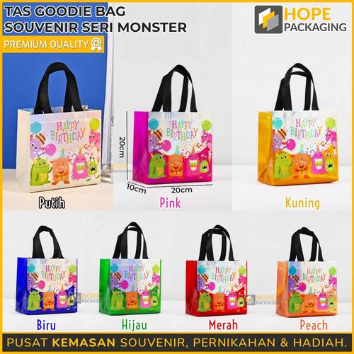 Jual Tas Goodie Bag Seri Monster / Tas Souvenir Ultah Anak / Tas ...
