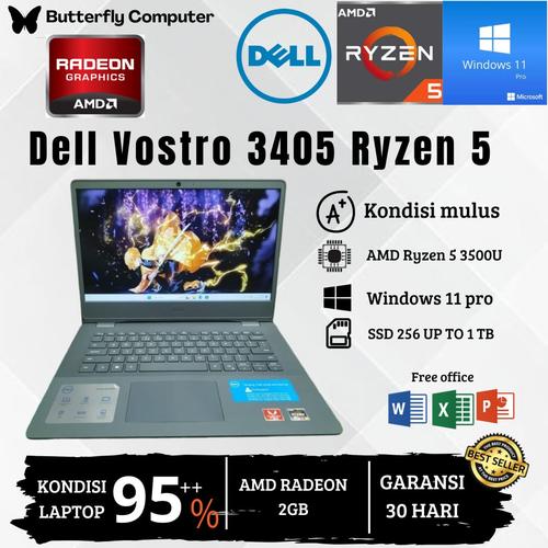 Jual Laptop Dell Vostro 3405 AMD Ryzen 5 3500U | 8GB | 1TB | Mulus ...