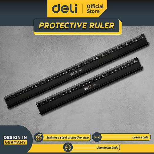 Promo Deli Tools Penggaris Safety Protective Ruler 450 & 500mm DL82XX ...