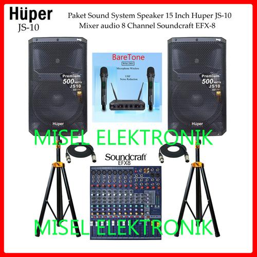 Jual SPEAKER AKTIF 15 INCH HUPER JS10 USB BLUETOOTH 500 WATT ORIGINAL ...