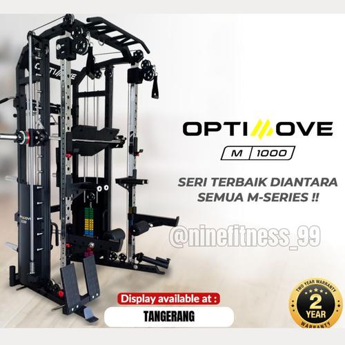 Jual Alat gym smith Machine multifungsi power rack M1000 optimove ...