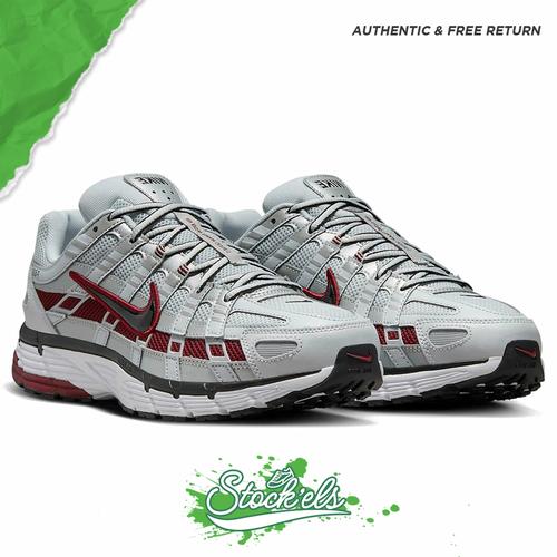 Jual NIke P 6000 Pure Platinum Dark Team Red 100% Authentic - 40 ...