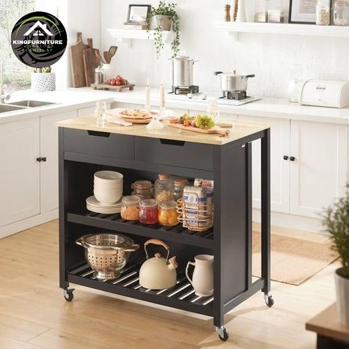 Jual meja kitchen island table 2 laci kayu mahoni asli tersedia custom ...