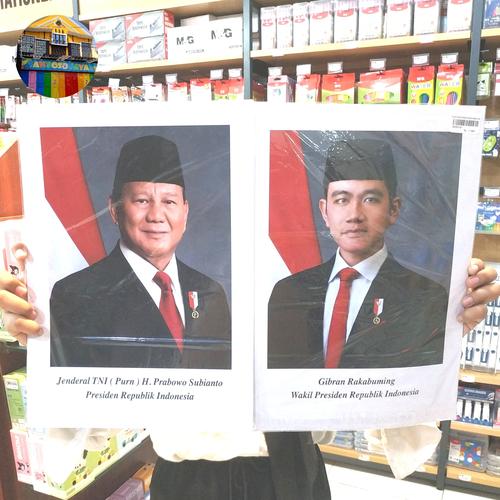 Jual POSTER Foto Presiden Dan Wakil Presiden RI Periode 2024-2029 - Kab ...