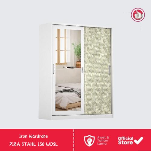 Jual Almari Baju Tempat Pakaian Full Besi Pintu Sliding/Geser Lemari ...