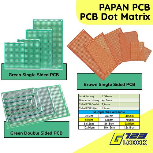 Jual PCB Dot Matrix Papan Circuit Board Lubang Hole Prototype ...