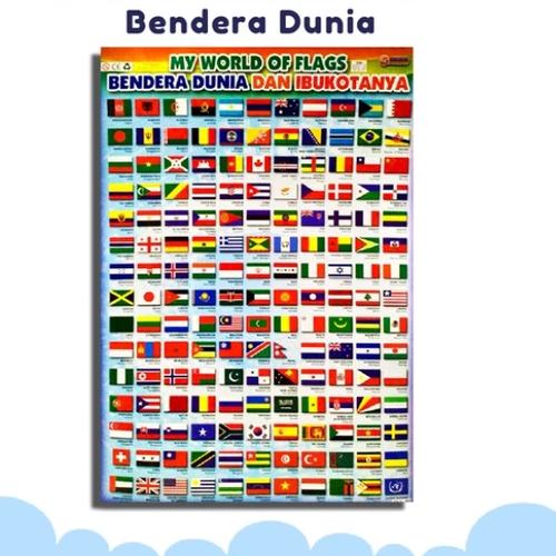 Jual poster mengenal bendera dunia - Kota Bekasi - partyparty | Tokopedia