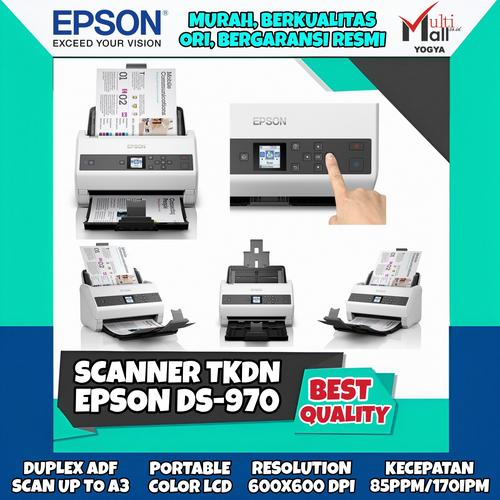 Jual Scanner Epson DS-970 TKDN Up to A3 WorkForce DS 970 Duplex ADF ...