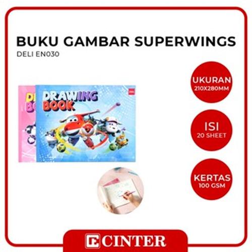 Jual DELI - BUKU GAMBAR EN030 UKURAN 210 MM x 280 MM EDISI SUPER WINGS ...