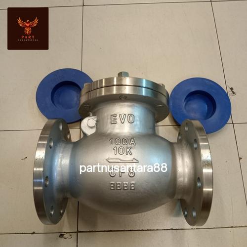 Jual swing check valve SS304 10" inch jis 10K SS304 stainless flange ...
