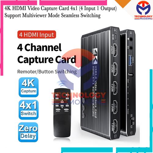 Jual USB 3.0 HD HDMI Video Capture 4x1 Multi-viewer 4 Channel For Live ...