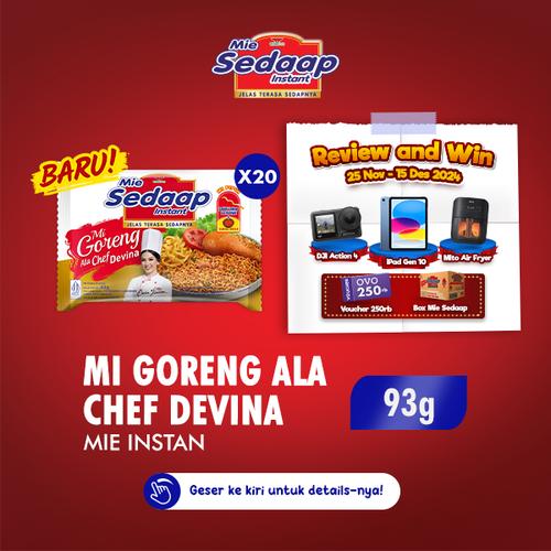 Promo Sedaap Mie Instant Goreng Ala Chef Bag 93 gr x 20 pcs - - Wings ...