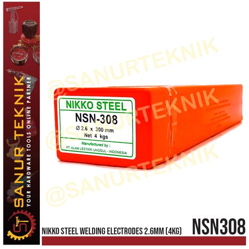 Jual NIKKO STEEL Welding Electrodes Kawat Las NSN 308 NSN308 2.6mm 3 ...