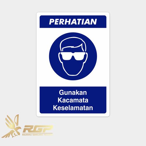 Jual Rambu APD Gunakan Kacamata Keselamatan - Alumunium 1.2mm, 40x30cm ...