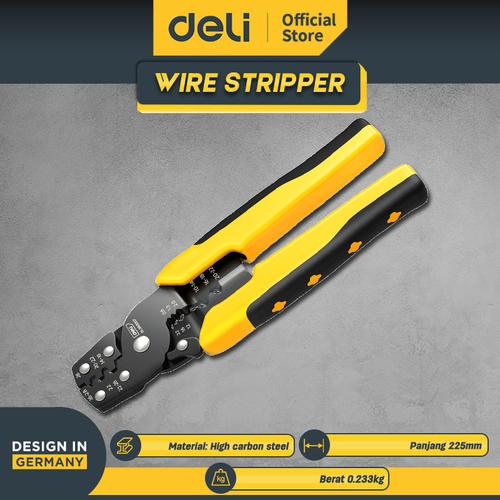 Promo Deli Tools Tang Potong Kupas Kabel Wire Stripper 7.5 inch ...