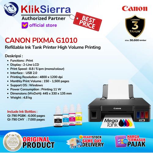 Jual CANON G1010 PIXMA G-1010 Printer Inkjet Color Ink Tank System ...