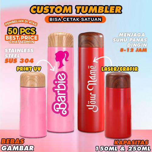 Jual THERMOS MINI POCKET TUTUP BAMBU - TUMBLER AIR DOUBLE INSULATED TAHAN PANAS DAN DINGIN ...