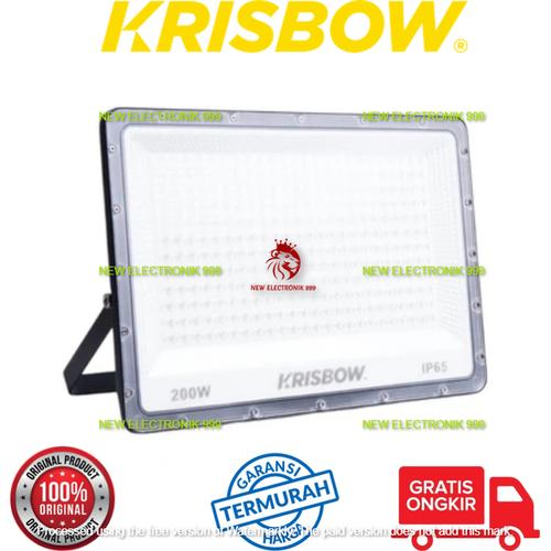 Jual Krisbow Lampu Sorot Led Smd 200 Watt Cool Daylight Ip65 Hitam 10605720 FLOODLIGHT LED SMD ...