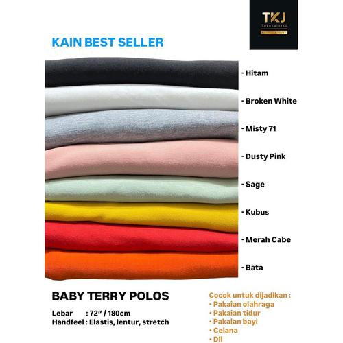 Jual Tokokainjkt Kain Babyterry PE Spandek 2 Sisi / Baby Terry ...