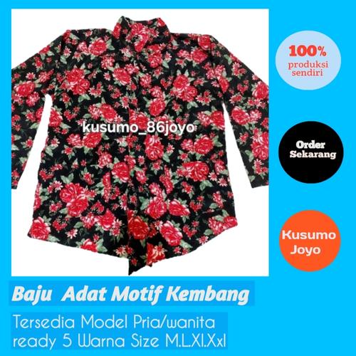 Jual baju surjan kembang baju motif bunga - ungu wanita, M - Kota ...