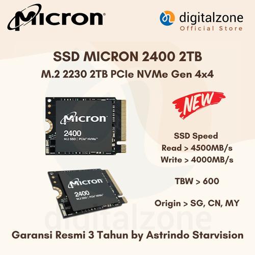 Jual MICRON SSD M.2 2230 2TB NVMe Gen4 x4 - STEAM DECK - ROG ALLY - M2 ...