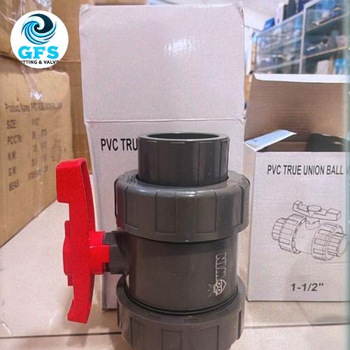 Jual True Union Ball Valve / Double Union Ball Valve PVC Socket ukuran ...