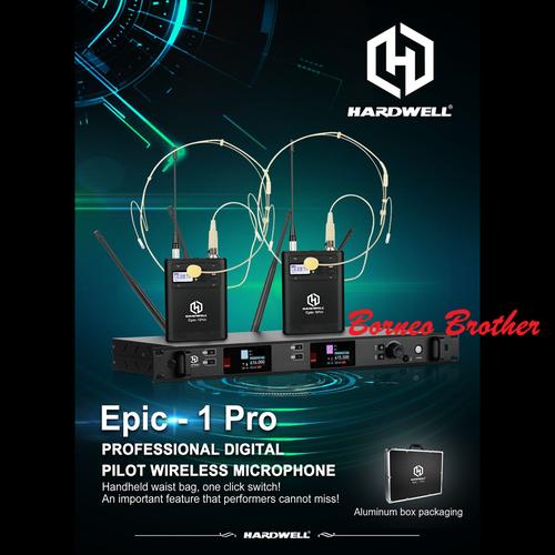 Jual Hardwell Epic - 1 Pro Original Mic Wireless Headset 2 Channel ...