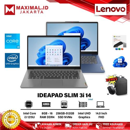 Jual Laptop Lenovo Ideapad Slim 3i 14 Intel Core i3 1215U Ram 16GB ...