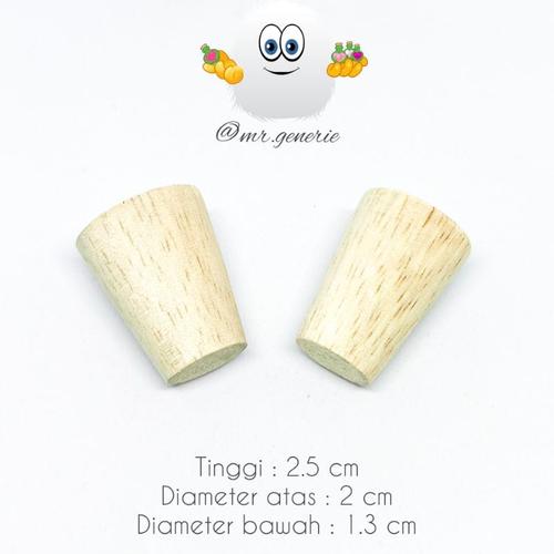 Jual sumbat cork gabus kayu coklat / botol kaca wine / Tutup Tabung ...