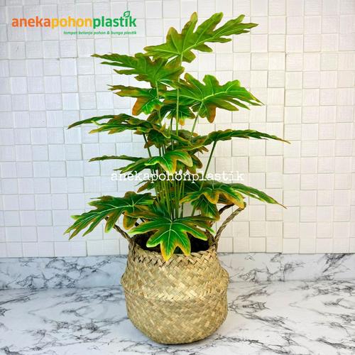 Jual Pohon Hias Tanaman Artificial Monstera Jari Philo Orange X18 ...