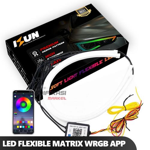 Jual SEPASANG Lampu LED Alis DRL Flexible Matrix WRGB App 30cm 60cm RGB ...