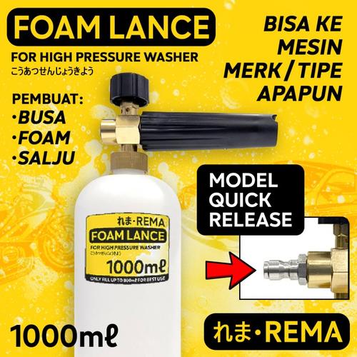 Jual REMA - Foam Lance Jet Cleaner Tabung Sabun Salju Snow Botol ...