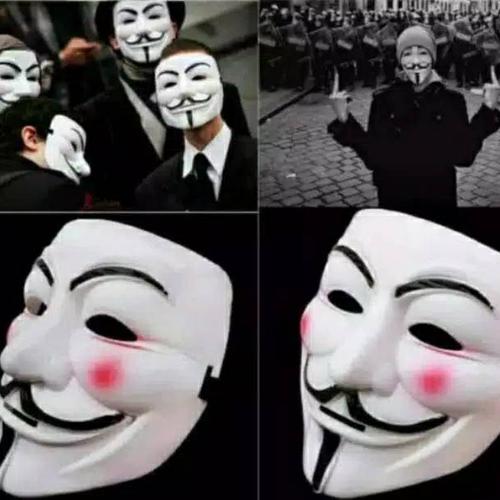 Jual topeng anonymous mask v vendetta guy Fawkes hacker peretas ...
