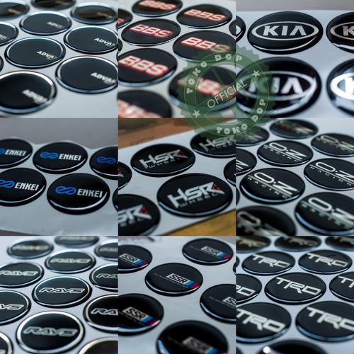 Jual STIKER RESIN TIMBUL 4.3 CM ADVAN BS ENKEI HSR KIA OZ RACING RAYS ...